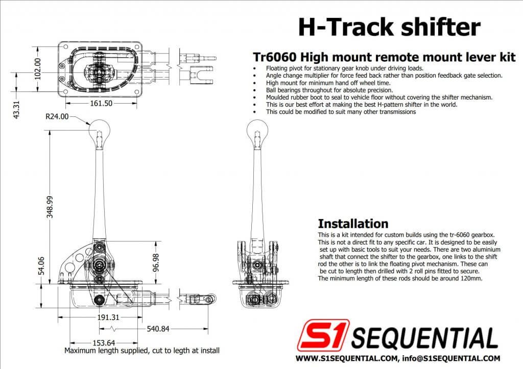 H-Track, The Ultimate H pattern shifter – S1 Sequential
