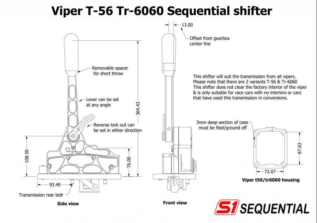 Viper t56 tr6060 sequential shifter - S1 Sequential