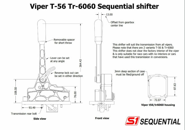 Viper t56 tr6060 sequential shifter - S1 Sequential
