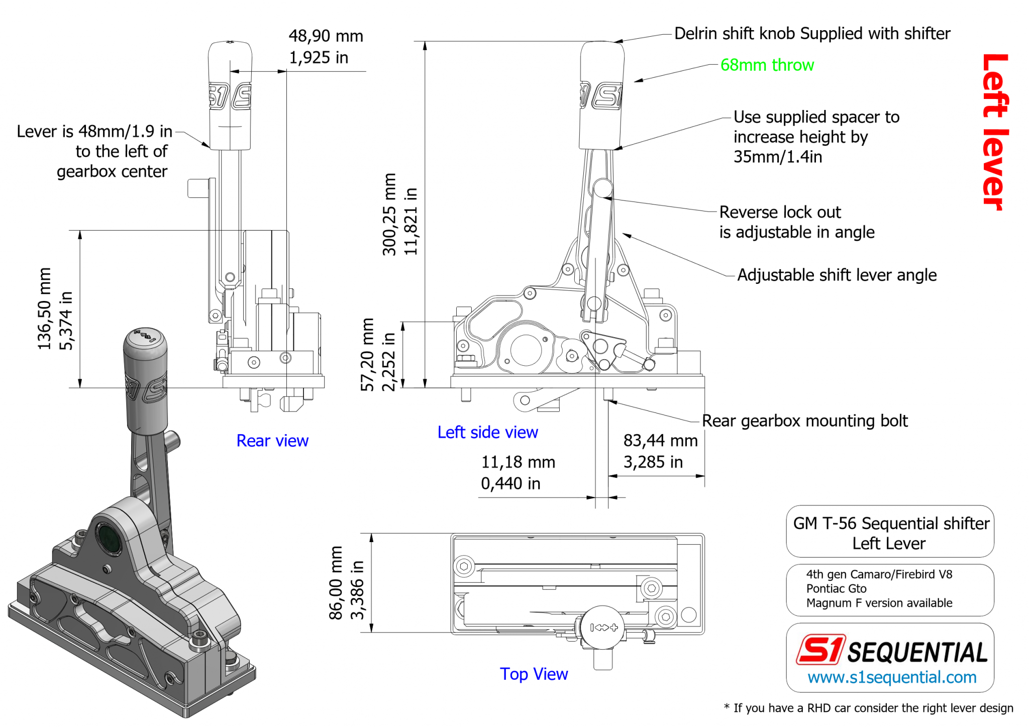 Sequential shifter : T56 GM Kit – S1 Sequential