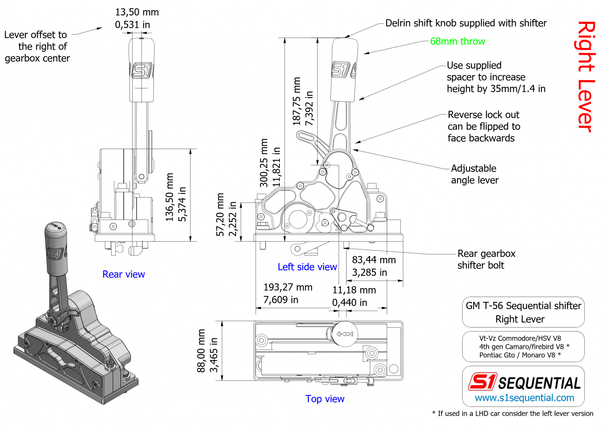 Sequential shifter : T56 GM Kit – S1 Sequential