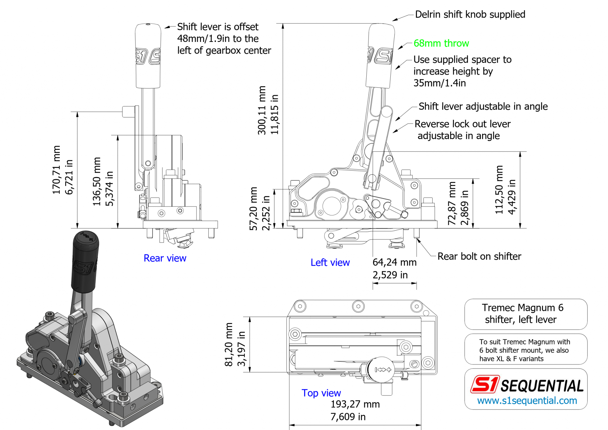 Sequential Shifter: Magnum – S1 Sequential