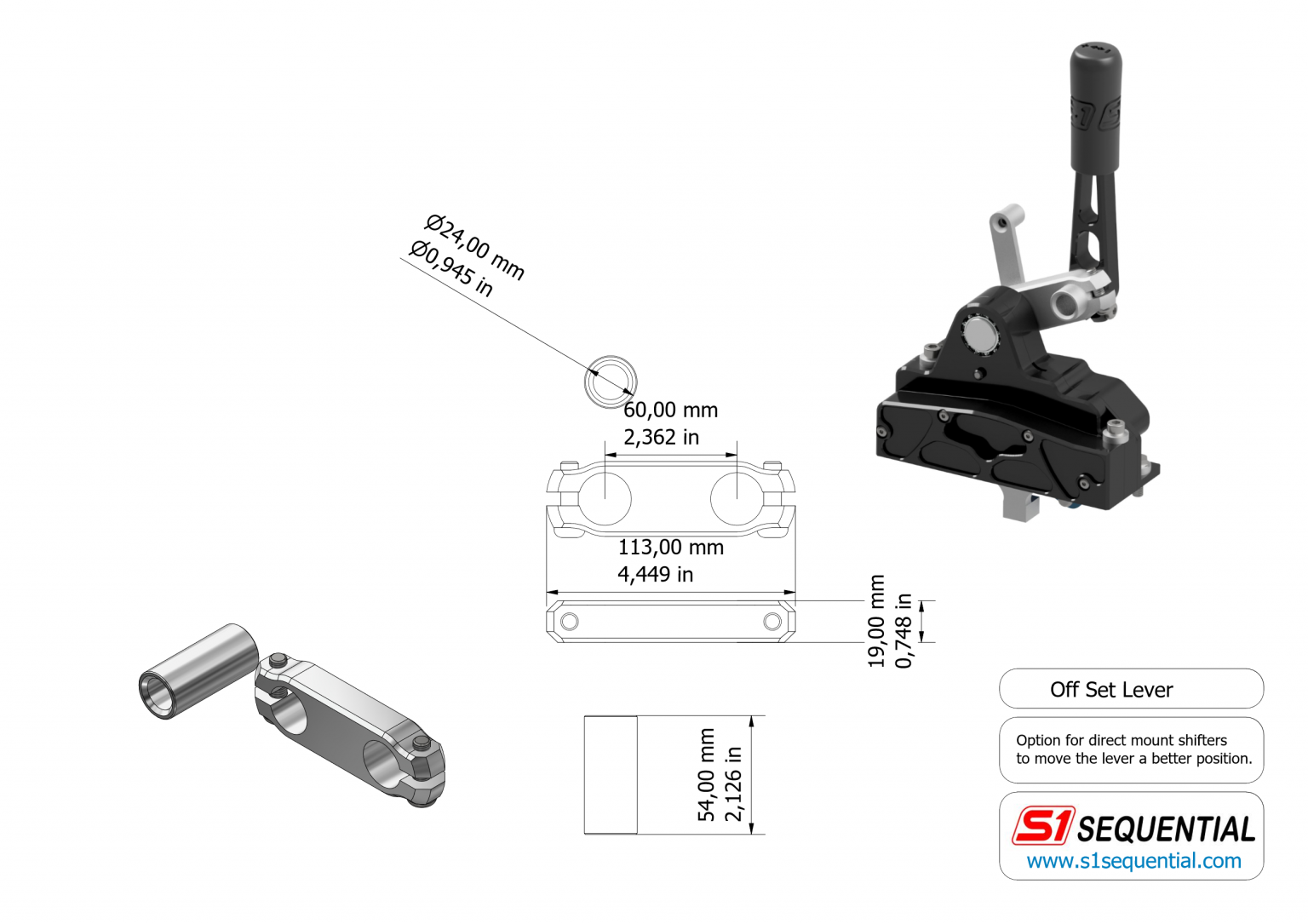 Sequential shifter T56 Magnum bolt on kit : S1 Sequential Sequential shifter T56 Magnum bolt on kit : S1 Sequential
