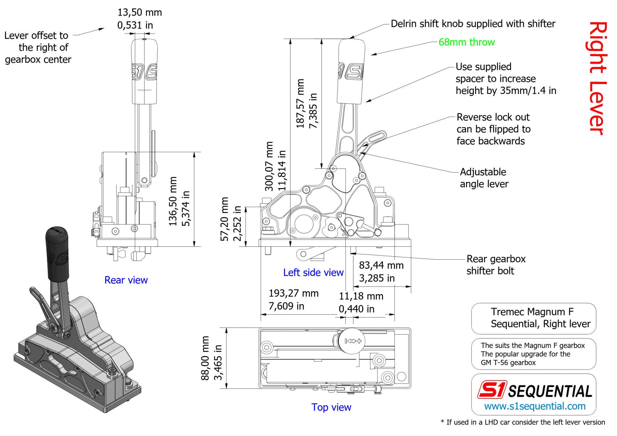 Sequential Shifter: Magnum – S1 Sequential